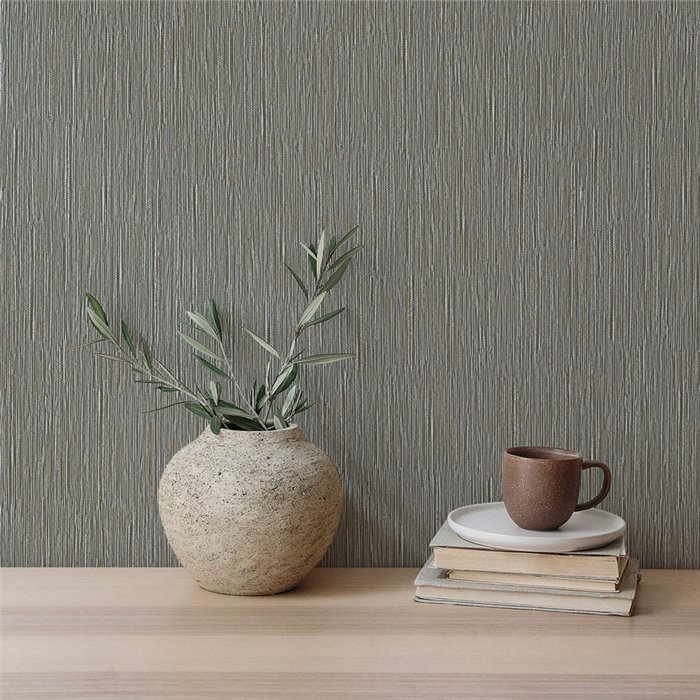 Papel pintado vinílico gris azulado textura de rafia | Eternity 212-1