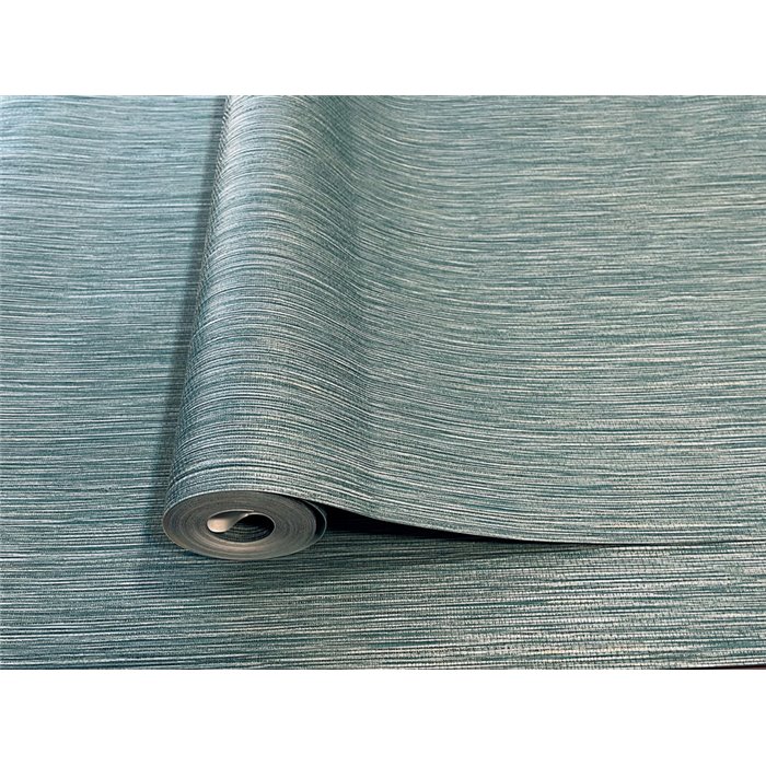 Papel pintado vinílico turquesa oscuro textura de rafia | Eternity 212-10